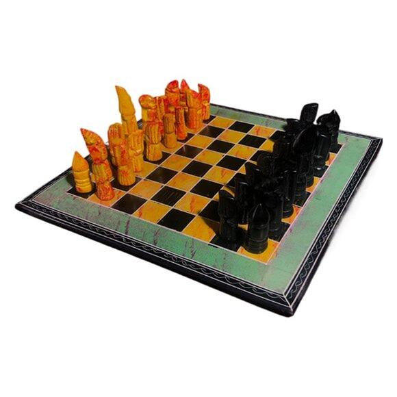 The Chess Goat | Games | African Vintage Chess Set Kenyan Chess Board ...